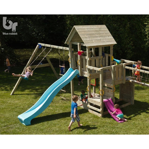 Blue Rabbit Penthouse Tower Climbing Frame With Slide + FREE GIFT